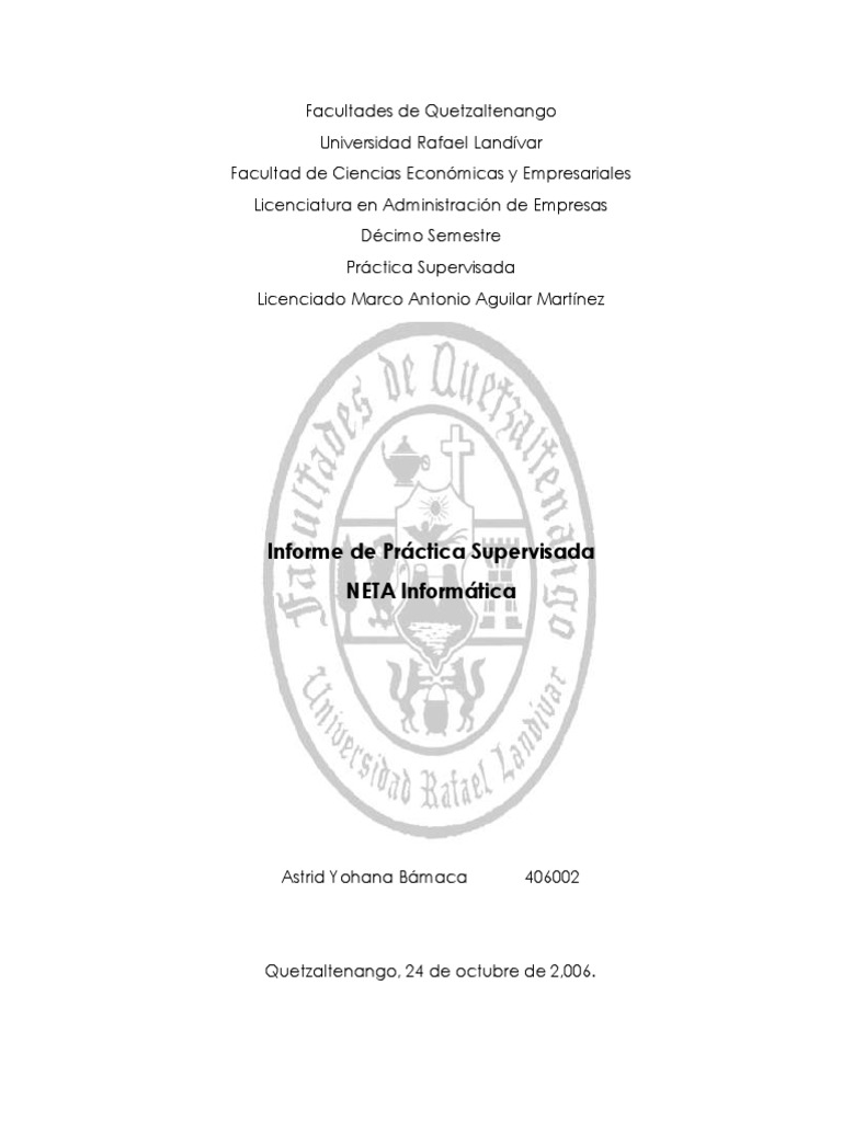 Informe Practica Supervisada Neta Informática Pdf Marketing