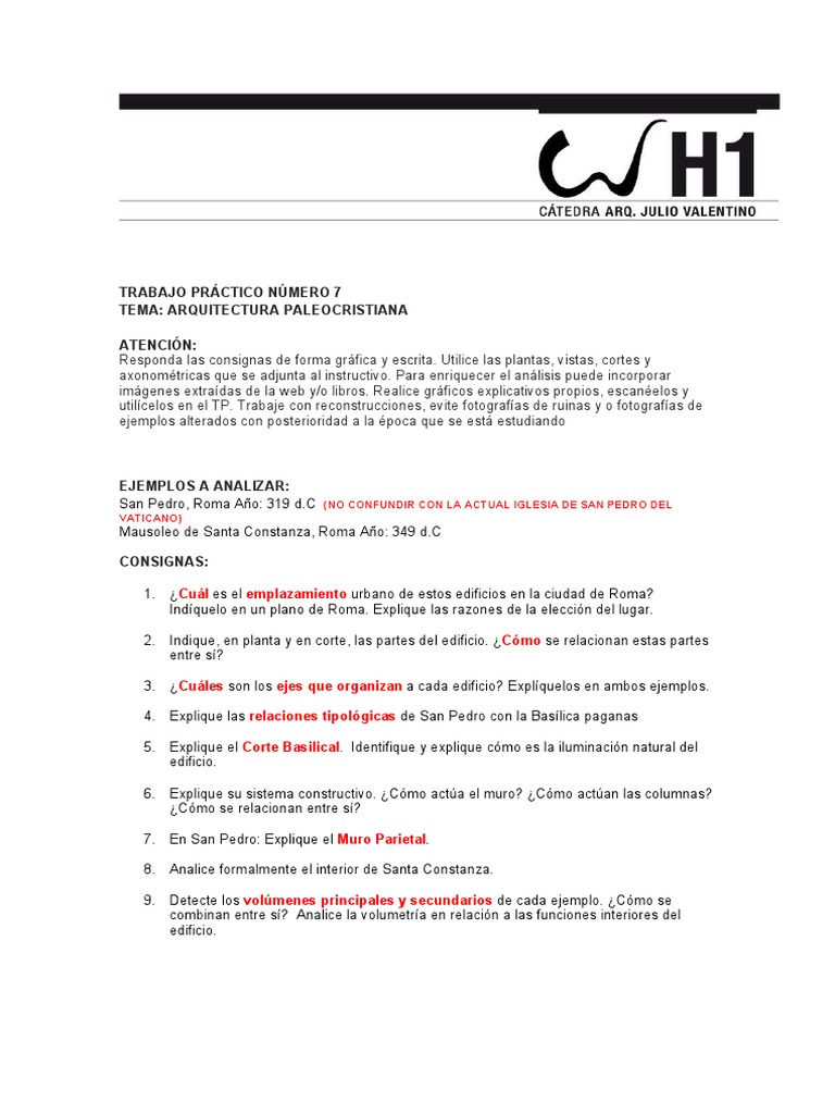 TP7 Instructivo - ARQ PALEOCRISTIANA | PDF