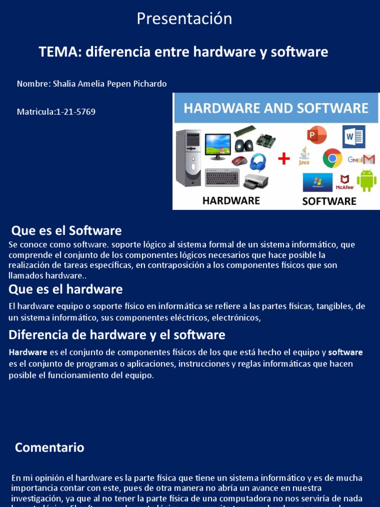 Diferencia Entre Hardware y Software | PDF