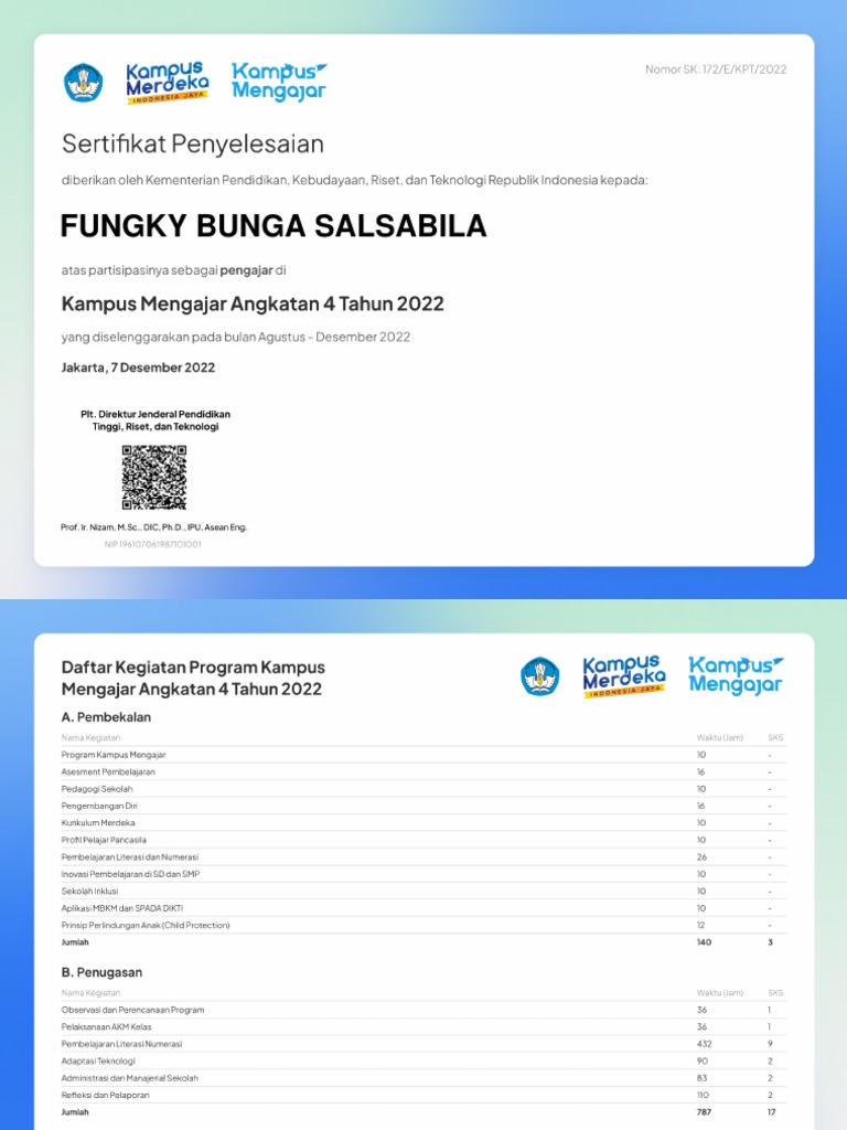 Sertifikat Kamjar Bunga Pdf