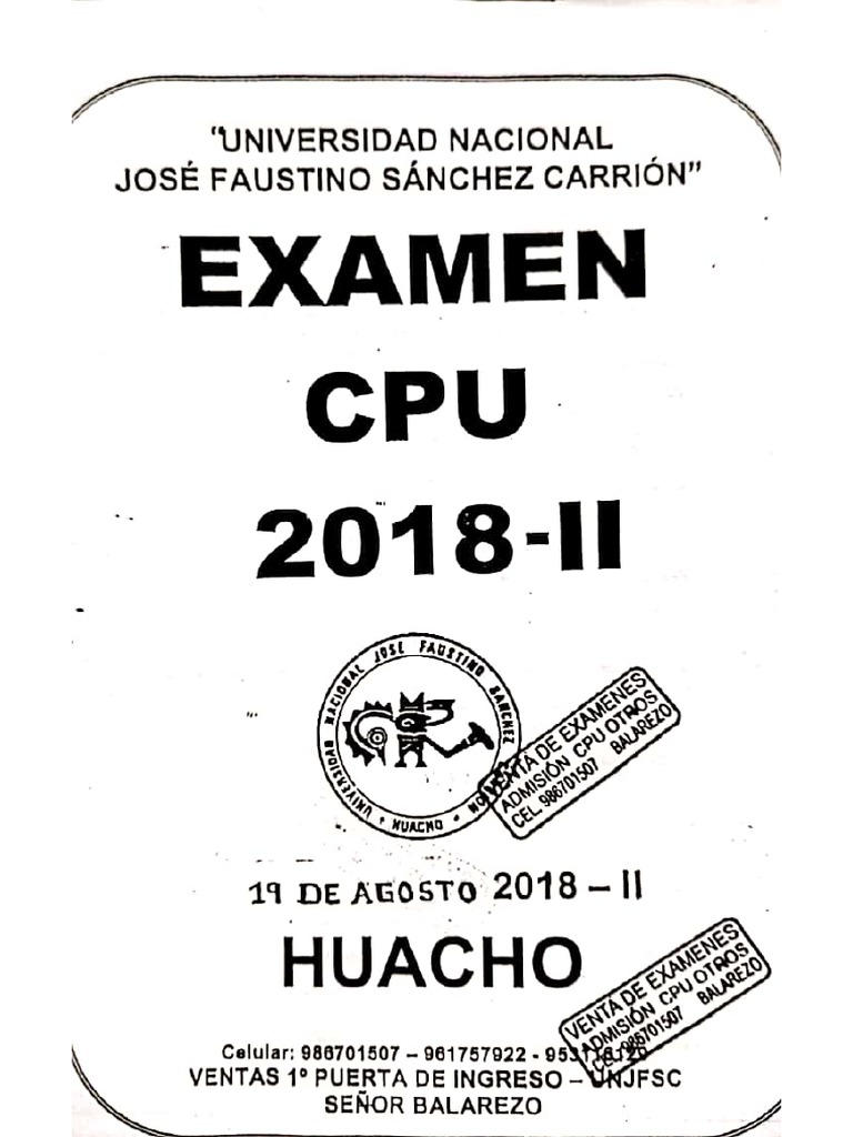 Cpu 2018 Ii | PDF