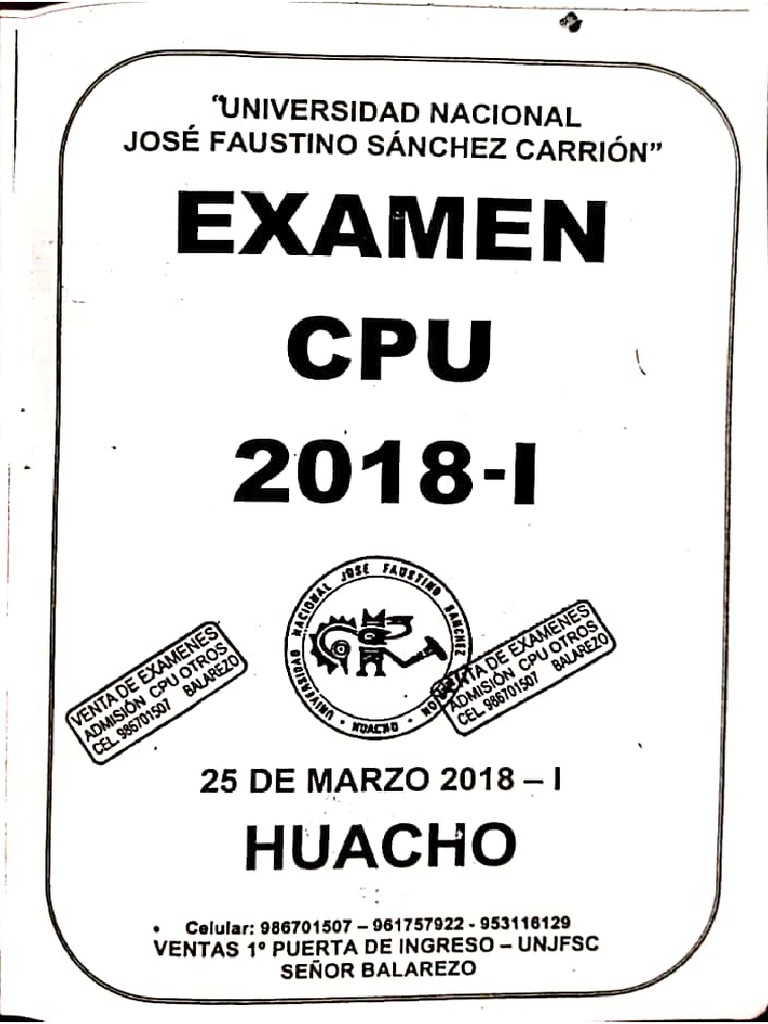 Cpu 2018 I | PDF