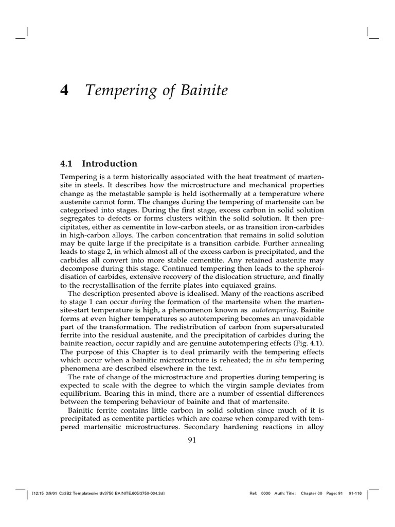 Tempering of Bainite | PDF | Heat Treating | Steel Tempering of Bainite | PDF | Heat Treating | Steel
