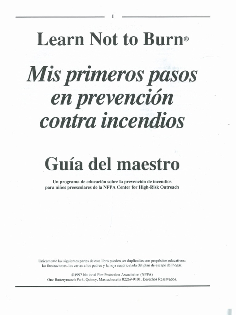 Mis Primeros Pasos en Prevencion Contra Incendios | PDF