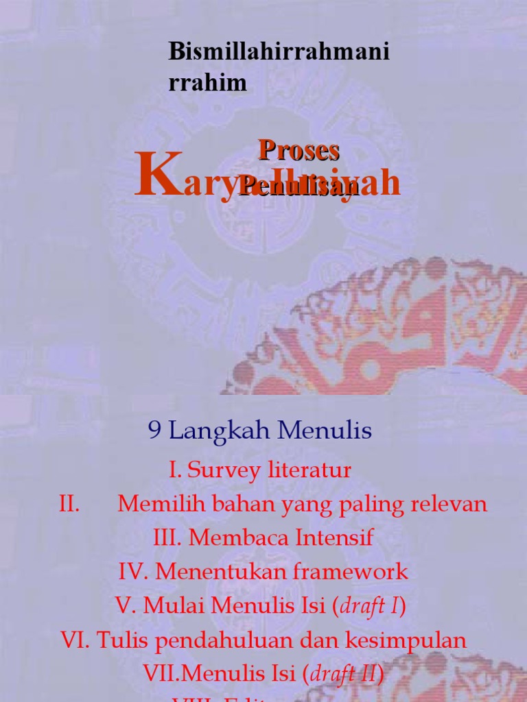 Metode Penulisan Karya Ilmiyah | PDF