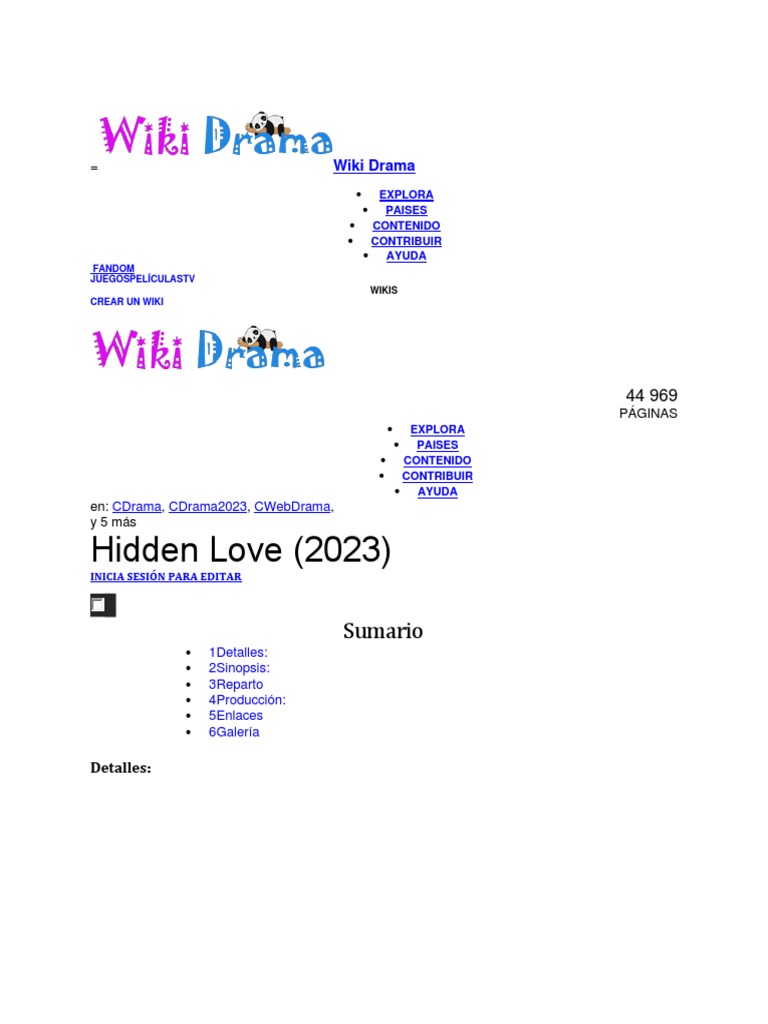 Hidden Love: Sinopsis y Reparto | PDF