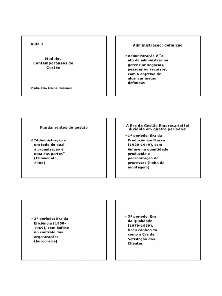 Aula - Interativa - 01 - Modelos - Contemporaneos - de - Gestao Slide | PDF Aula - Interativa - 01 - Modelos - Contemporaneos - de - Gestao Slide | PDF