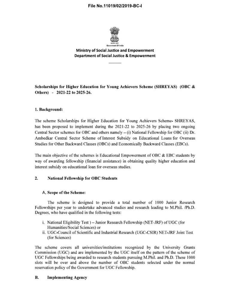 NFOBC-Guidelines_Annexure | PDF | Doctor Of Philosophy | Government