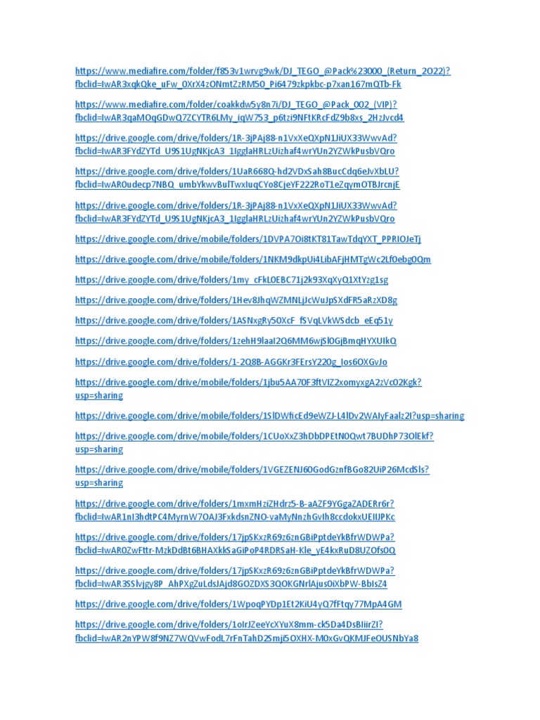Mas Packs, Membresías, Backups Link | PDF