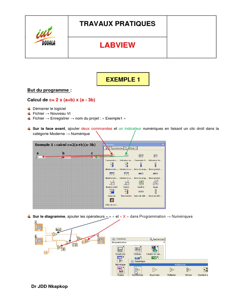 GEII2 TP Labview | PDF | Structure de contrôle | Programme informatique