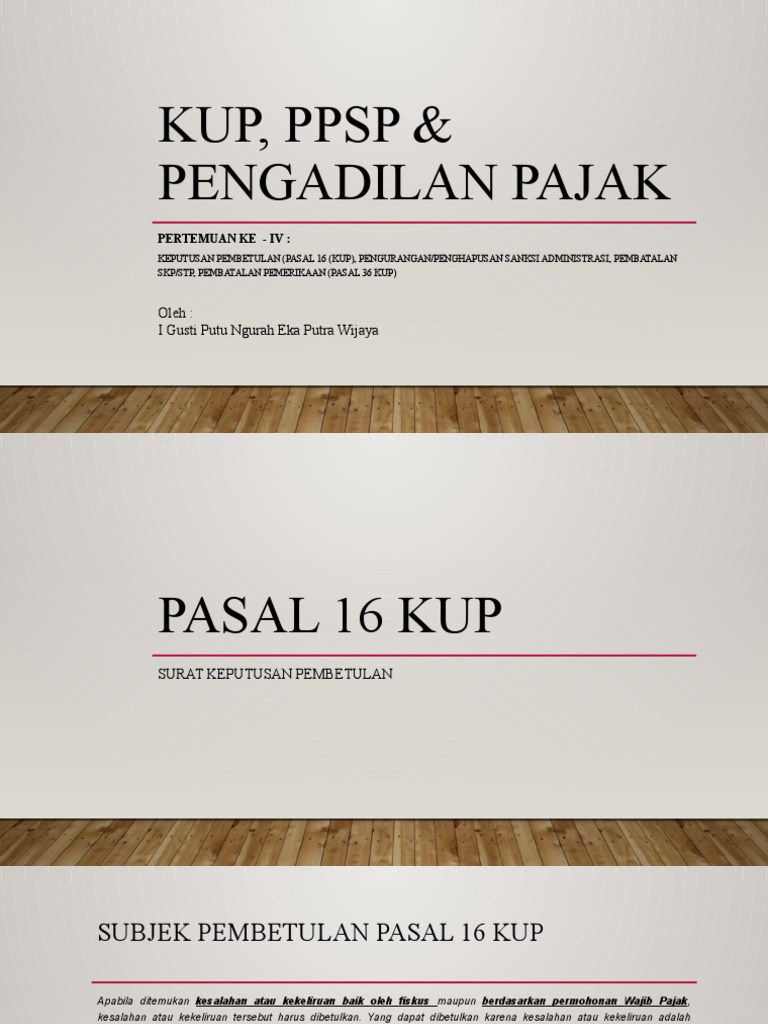 Pasal 16 Dan Pasal 36 KUP | PDF