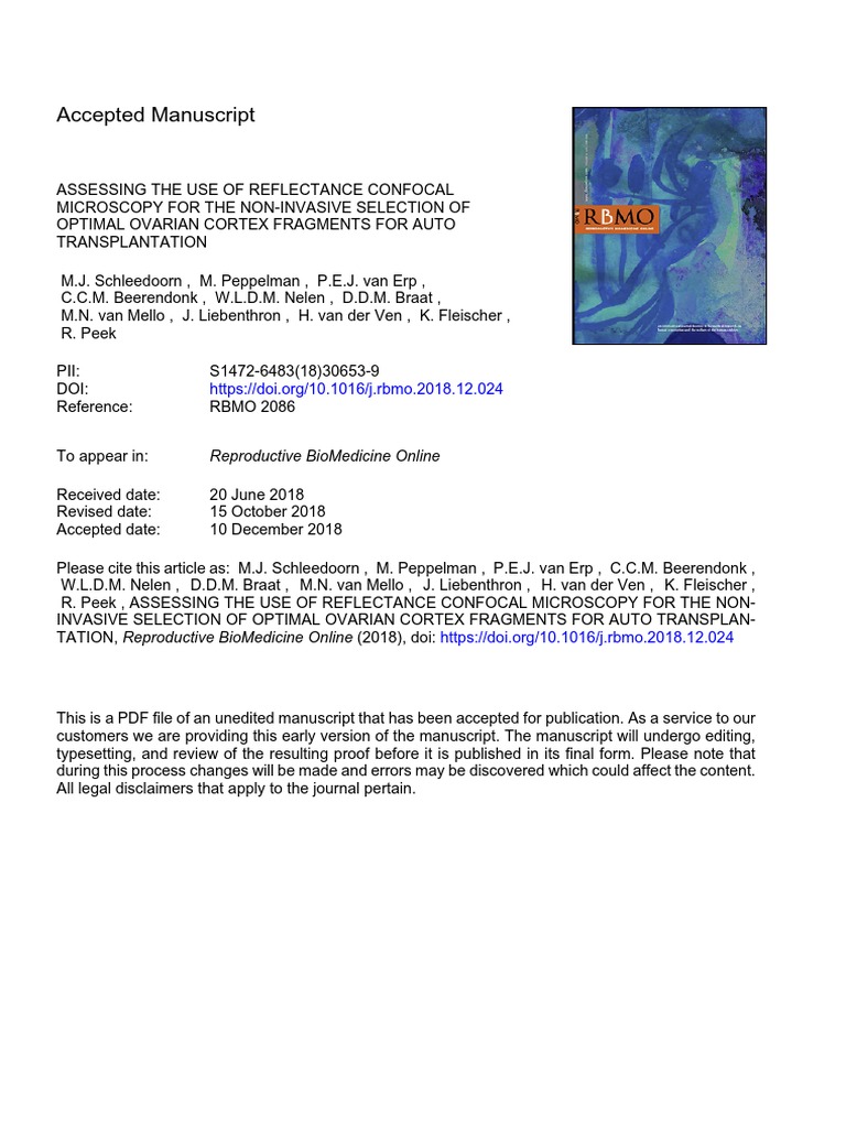 Assessing The Use of Reflectance Confocal Microscopy For The Non ... Assessing The Use of Reflectance Confocal Microscopy For The Non ...