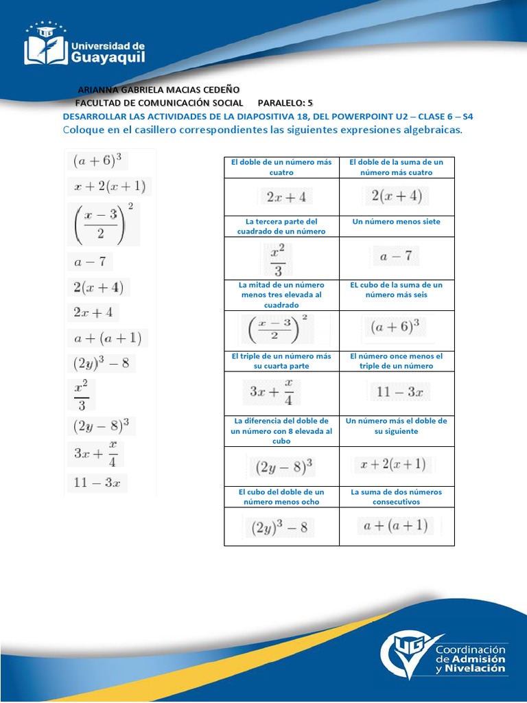 Tarea U2 - CLASE 6 - S4 | PDF
