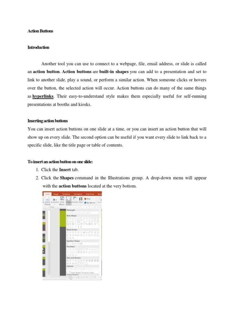 Action Buttons | Download Free PDF | Button (Computing) | Menu (Computing)