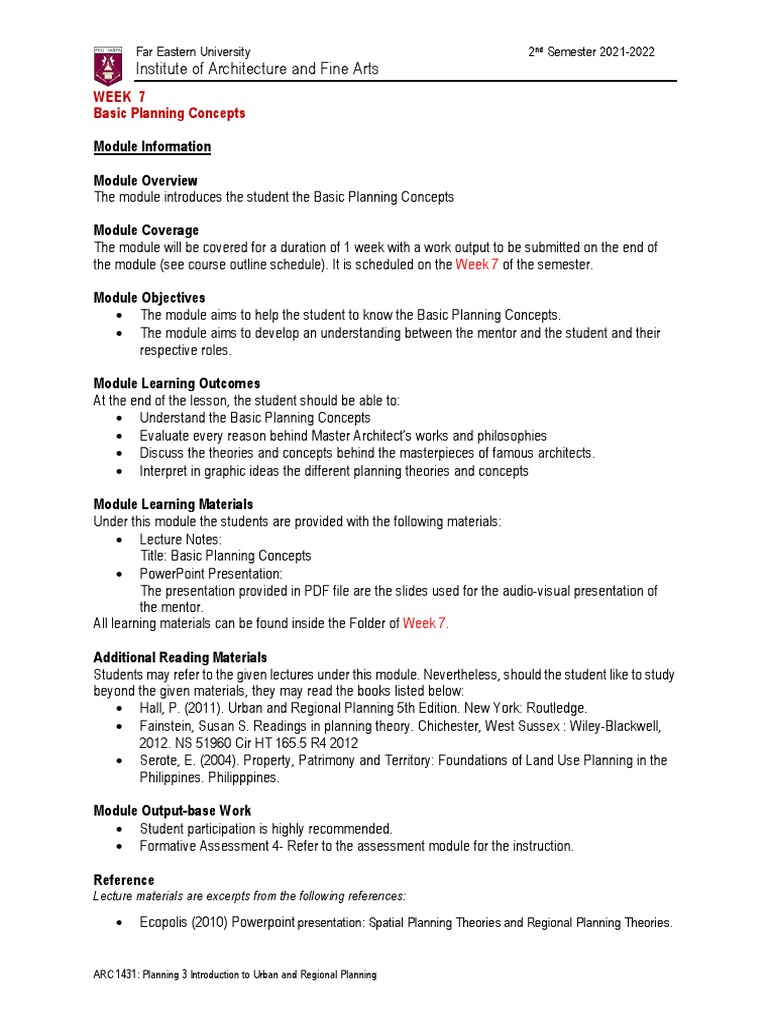Basic Concepts in Urban Planning | PDF | Urbanization | City