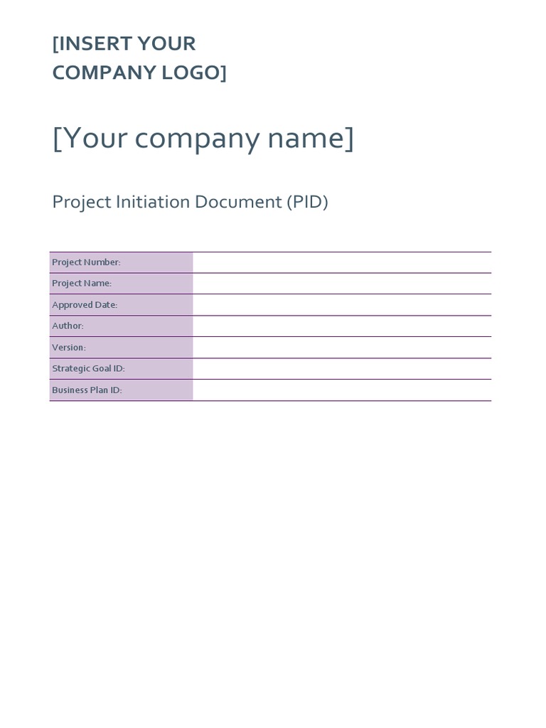 Project Initiation Document Template | PDF | Engineering Tolerance ... Project Initiation Document Template | PDF | Engineering Tolerance ...