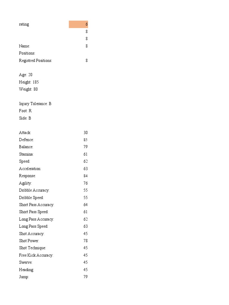 Pes Stats | Download Free PDF | Football Codes | Association Football
