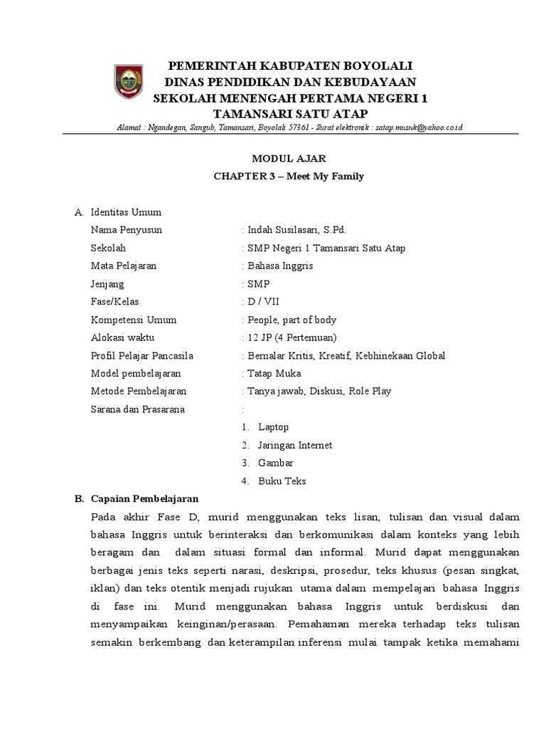 Modul Ajar Eka Chapter 3 | PDF