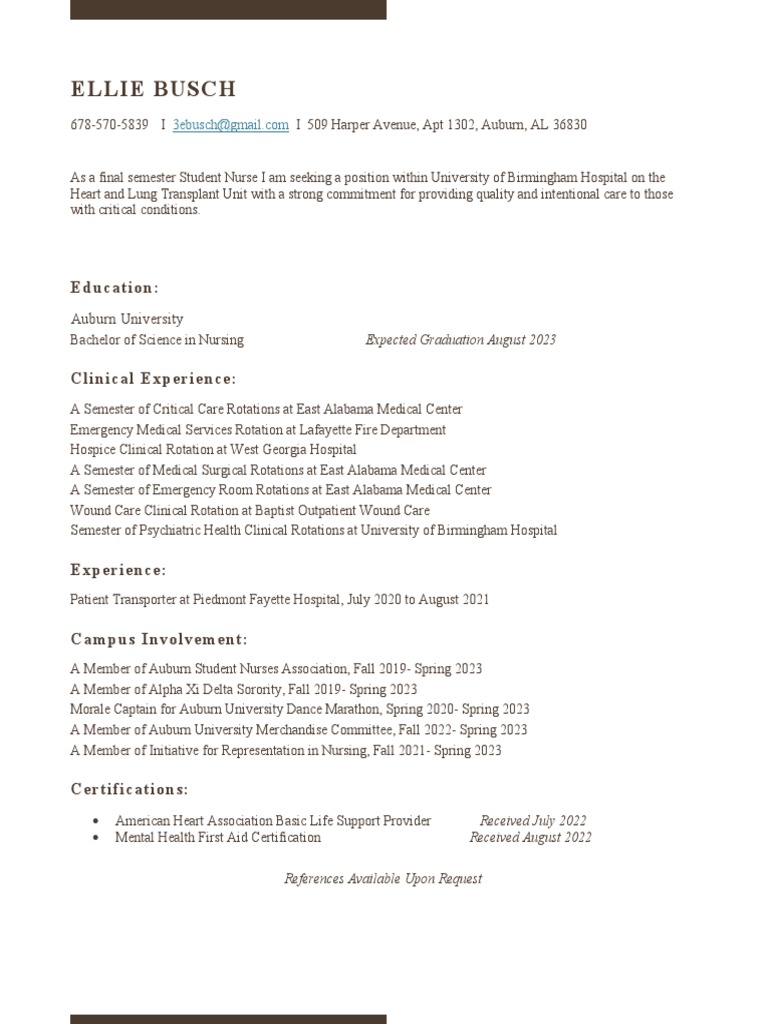 ellie busch resume | PDF