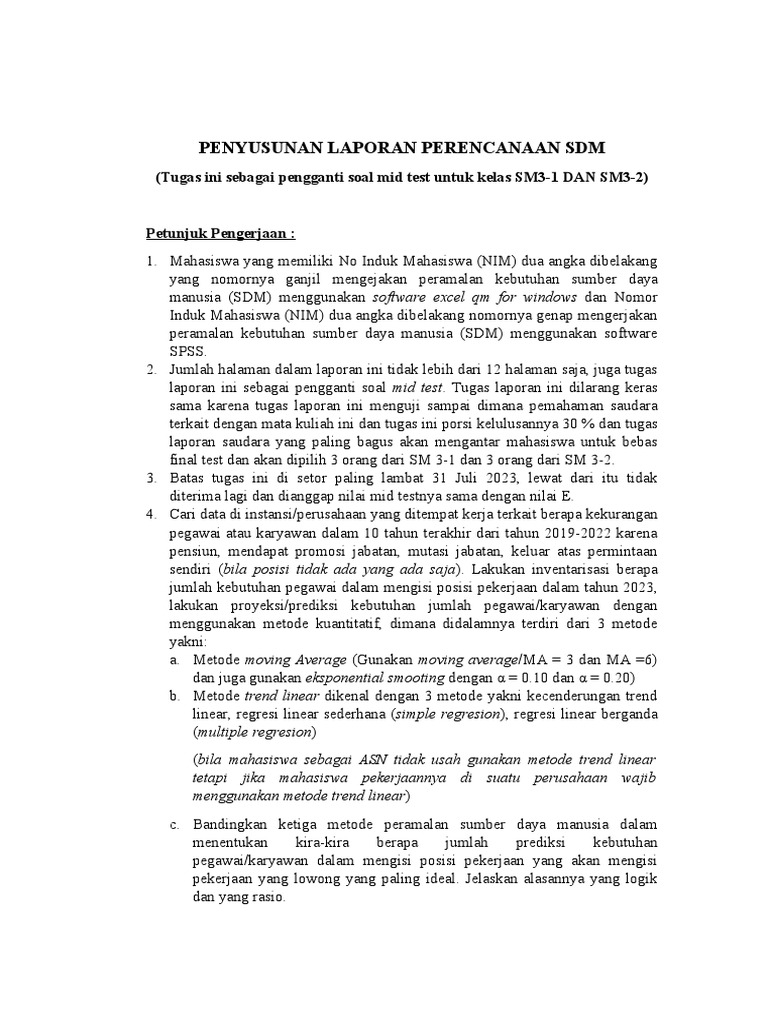 Perencanaan SDM: Metode dan Analisis | PDF