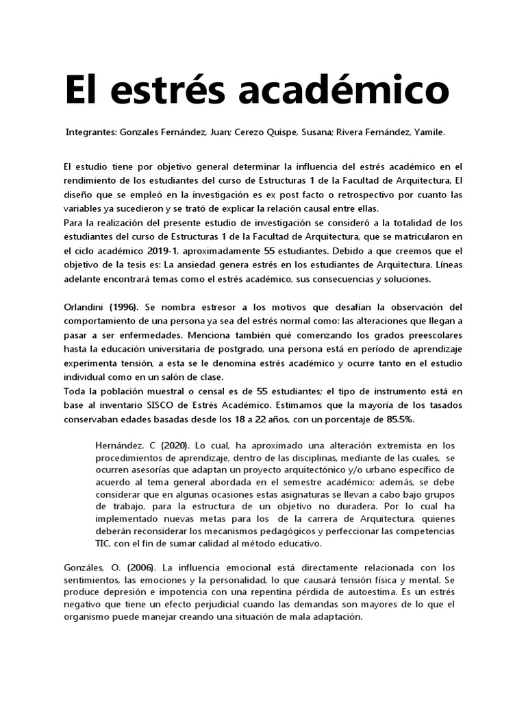 Ensayo Final. Comu 3 Grupo 9 | PDF | Estrés (biología) | Las emociones