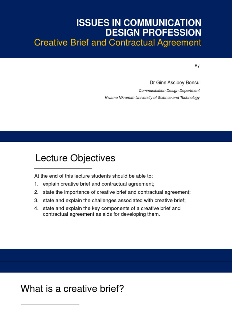 Creative Briefs & Contracts Guide | PDF | Brand | Communication