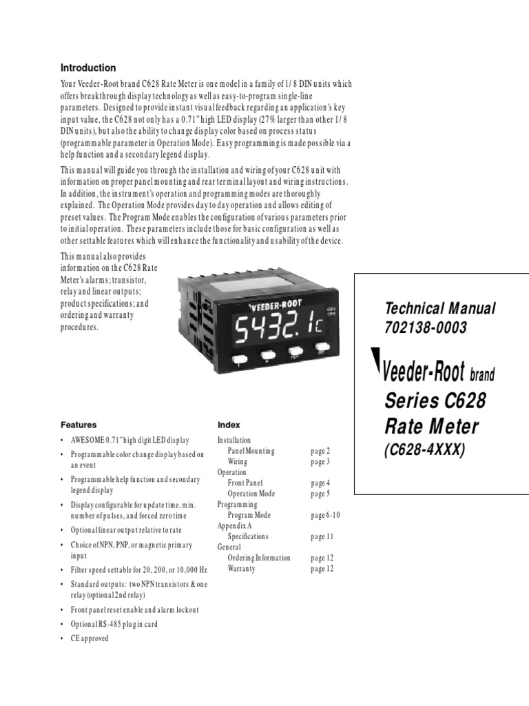 C628 Rate Meter Technical Manual | PDF | Bipolar Junction Transistor | Parameter (Computer ...