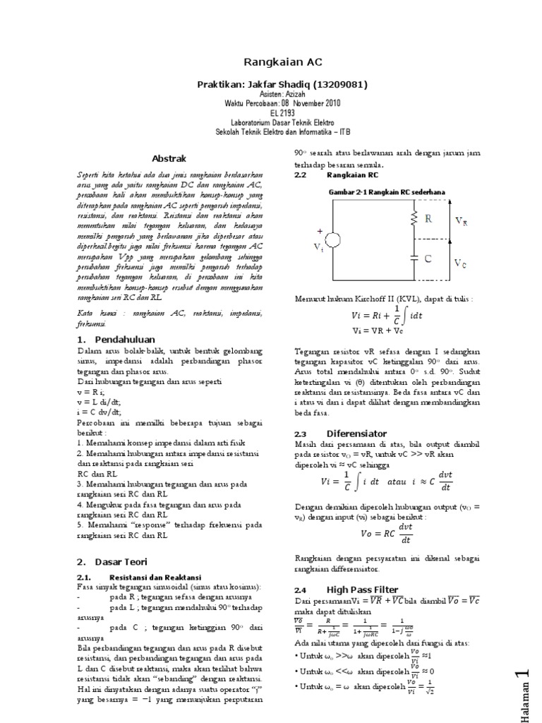 Rangkaian AC | PDF