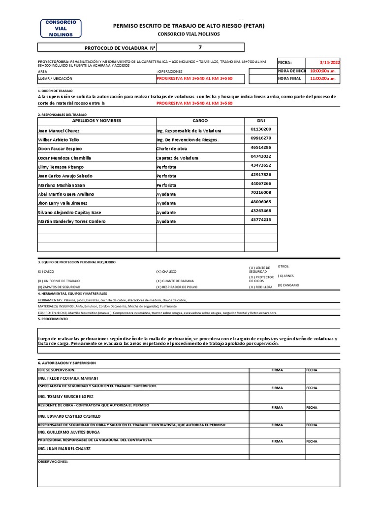 V7 - Protocolo Km. 3+540 A 3+560 | PDF | Materiales