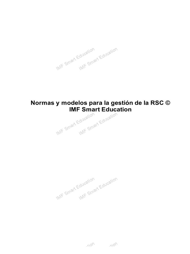 U5 - Normas y Modelos para La Gestión de La RSC | PDF | Responsabilidad social corporativa ...
