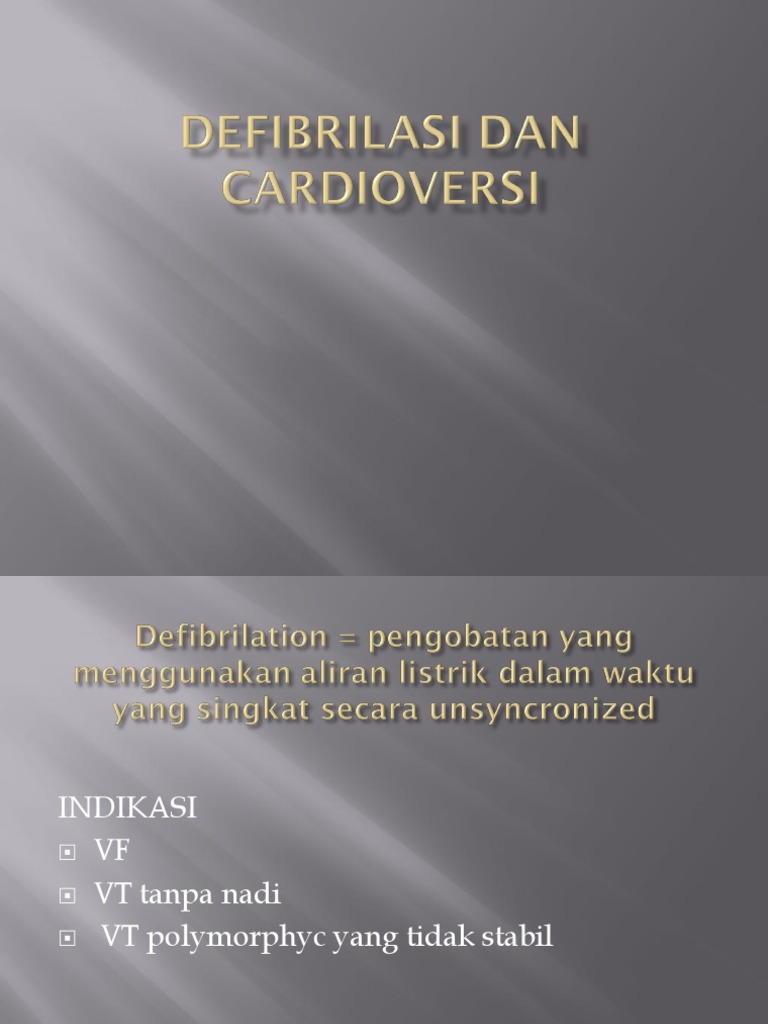 Defibrilasi Dan Cardioversi | PDF