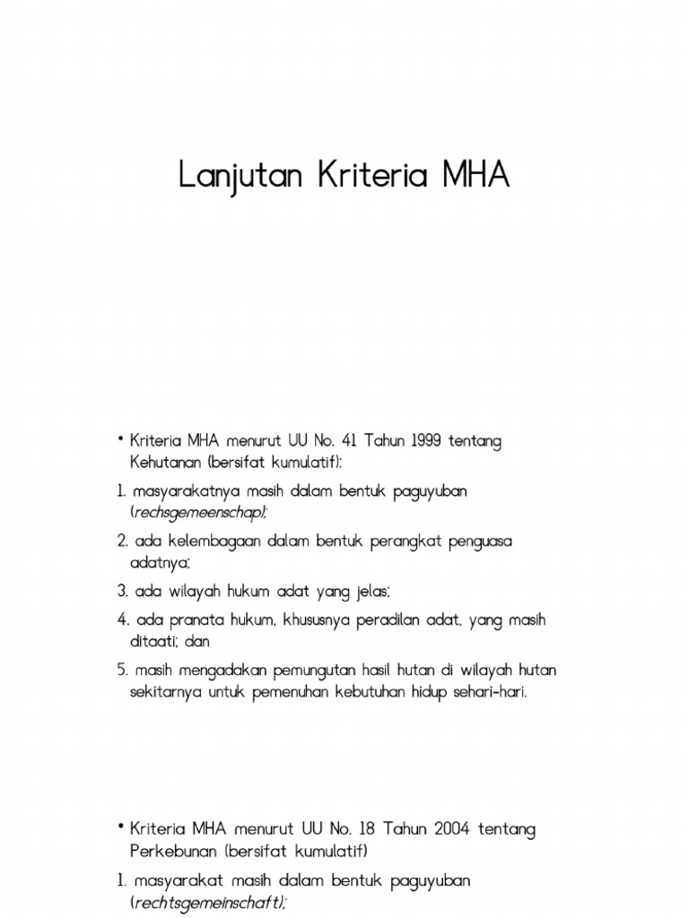 Lanjutan Kriteria MHA | PDF