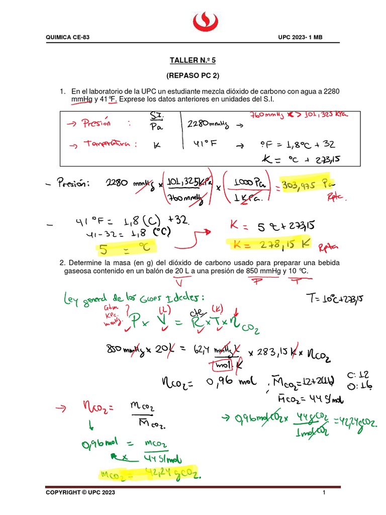 Taller 5 Resuelto (Repaso PC 2) Epe Ce83 2023-01 MB PDF | PDF