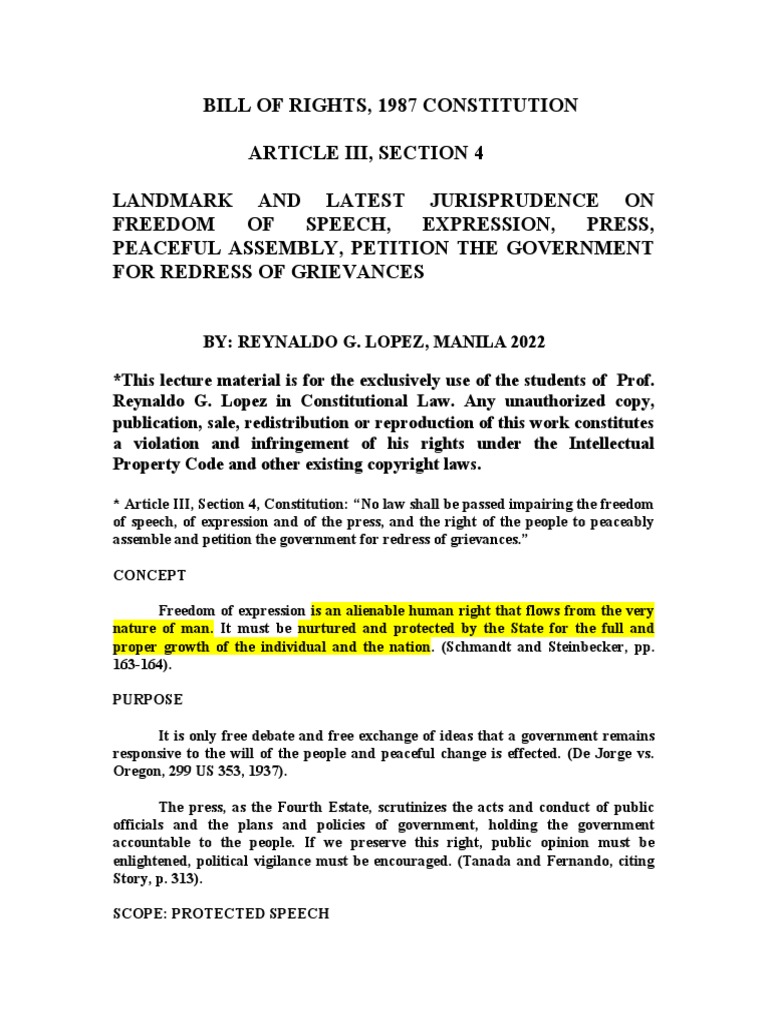 Article Iii Sec 4 Pdf Defamation Justice