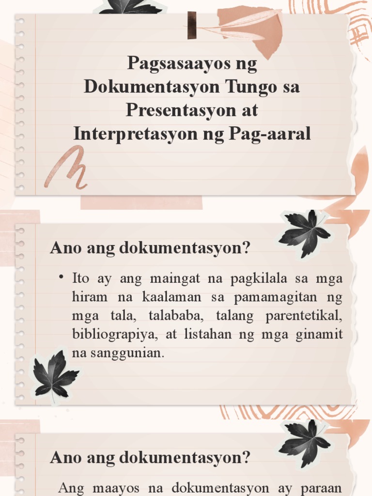 Dokumentasyon Pagbasa | PDF