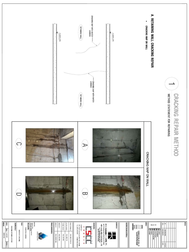Method Statement For Cracking Repair (Method-1) | PDF
