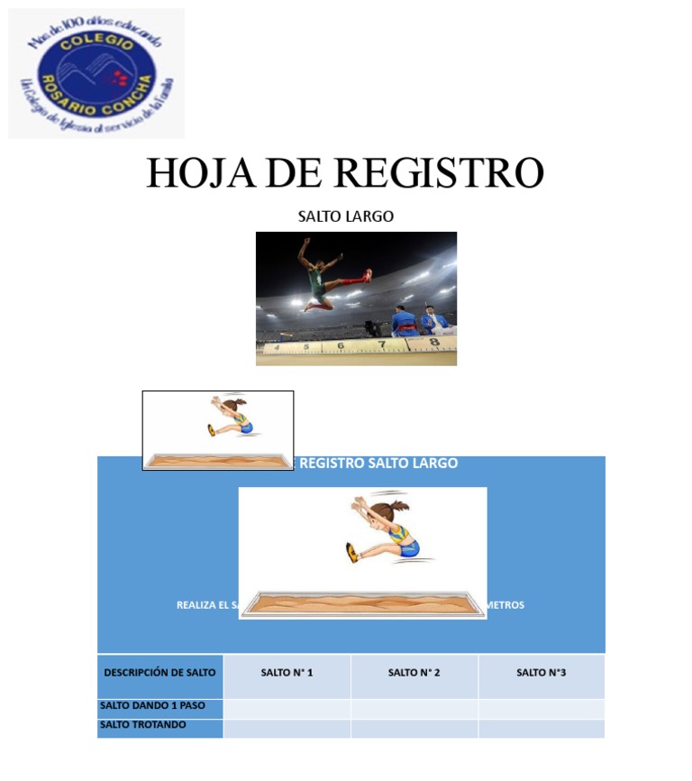 Hoja de Registro Salto Largo | PDF