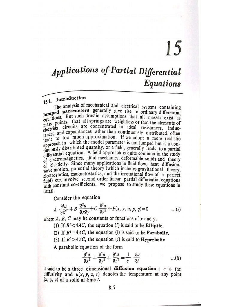 Applications of Partial Differential Equations | PDF
