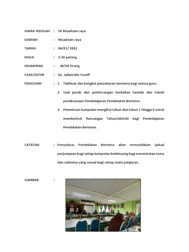 Laporan Pendekatan Bertema 1 SKMJ | PDF