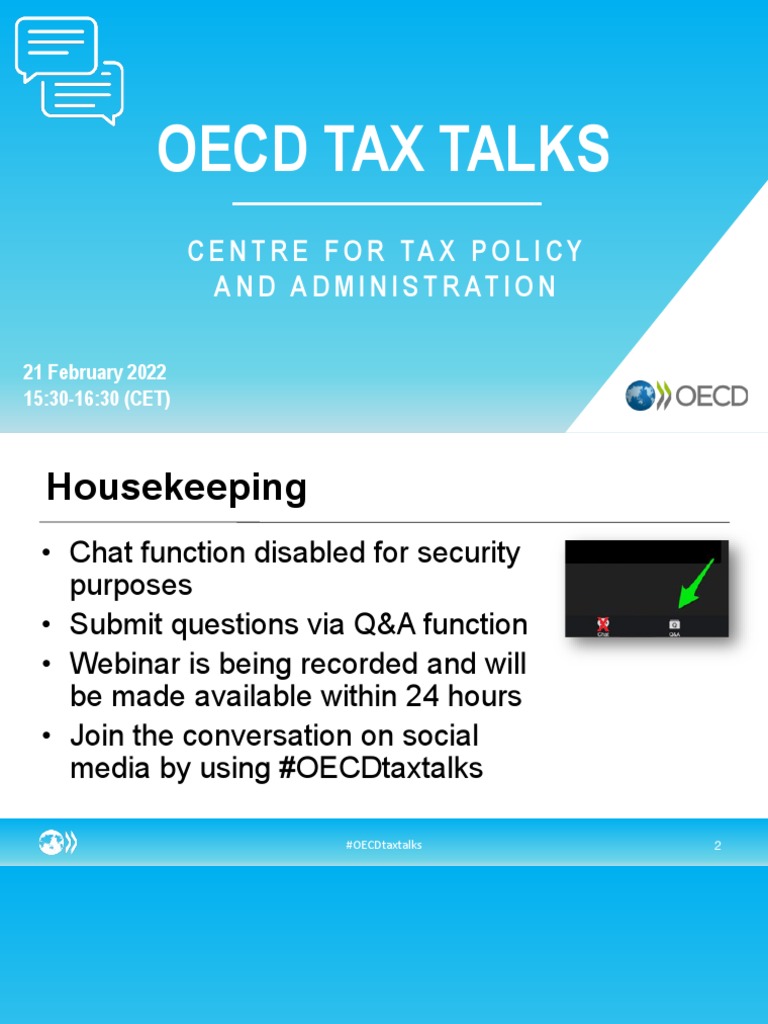 Presentation Oecd Tax Talks February 2022 | Download Free PDF | Taxes | Economies