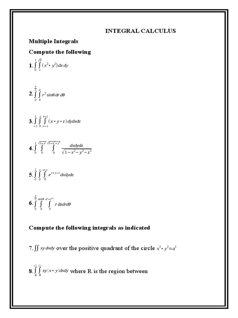 1 Module II Sem Integral Calculus | PDF