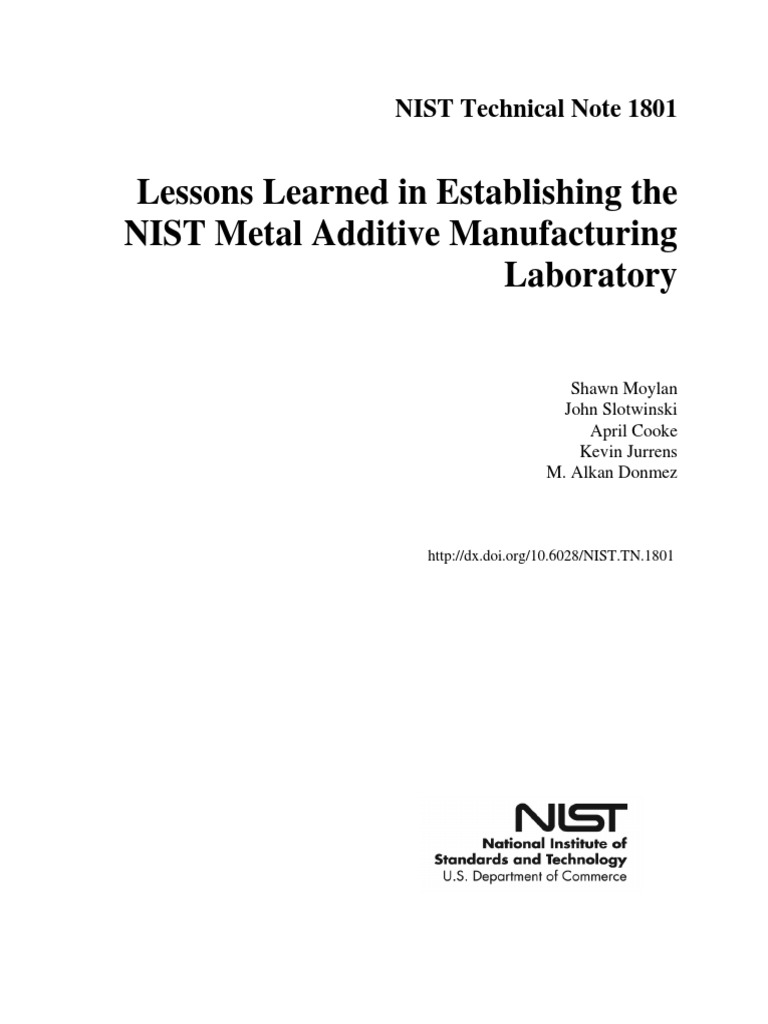 Nist TN 1801 | PDF | Science & Mathematics | Computers