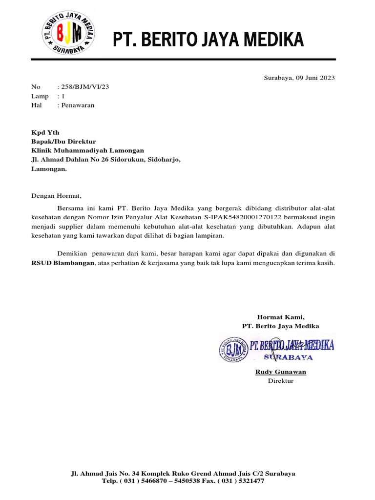 Penawaran Alat Kesehatan | PDF