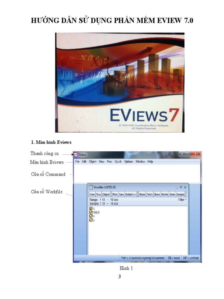 HƯỚNG DẪN SỬ DỤNG PHẦN MỀM EVIEW 7 | PDF
