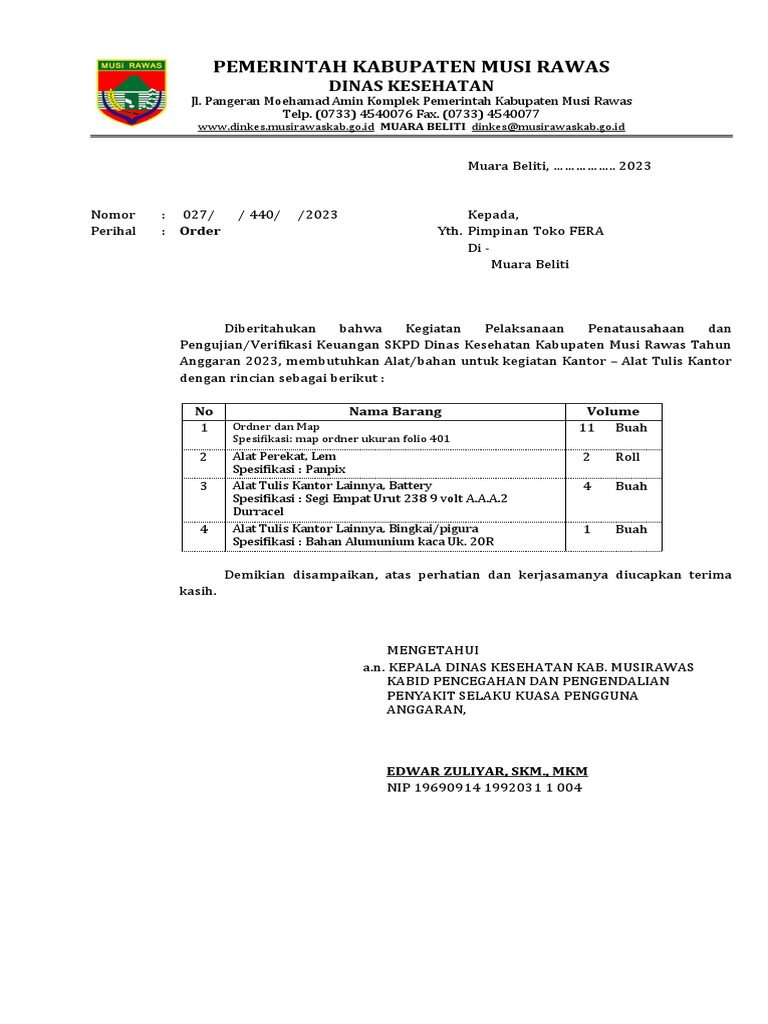 Ba Atk Contoh BARU | PDF