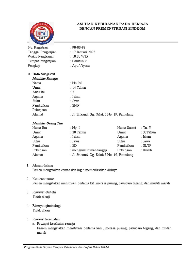 Remaja Dengan Pms | PDF