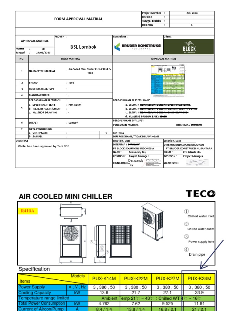 Air Cooled Mini Chiller Ex. Teco-2 | PDF | Air Conditioning | Continuum ...