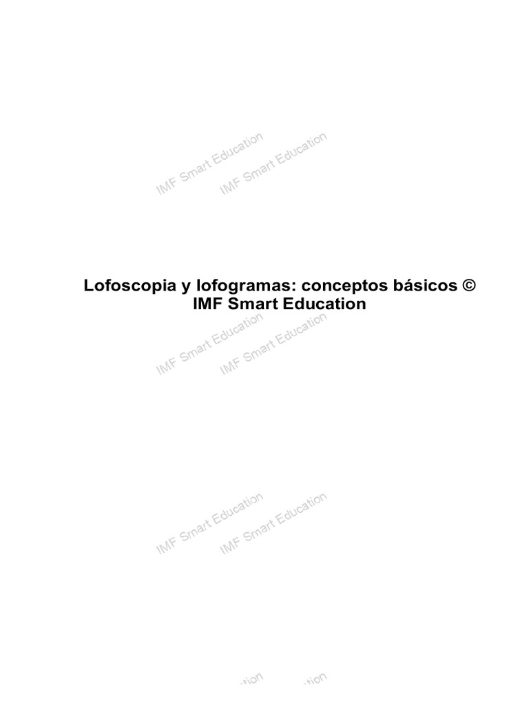Lofoscopia y Lofogramas Esenciales | PDF
