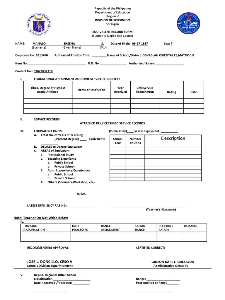 Erf Form | Download Free PDF | Government