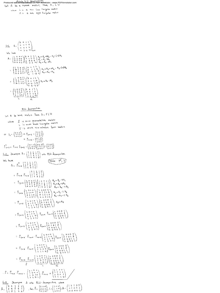 Matrix Decomposition | PDF